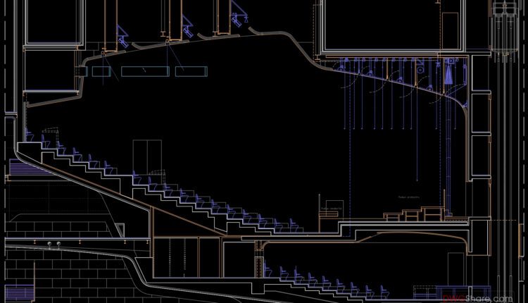 Cultural and Congress Centre free AutoCAD drawings - Free Cad Blocks ...