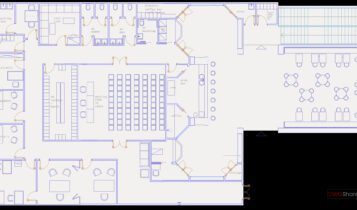 Conference Hall Layout Plan and Elevations AutoCAD File Free Download