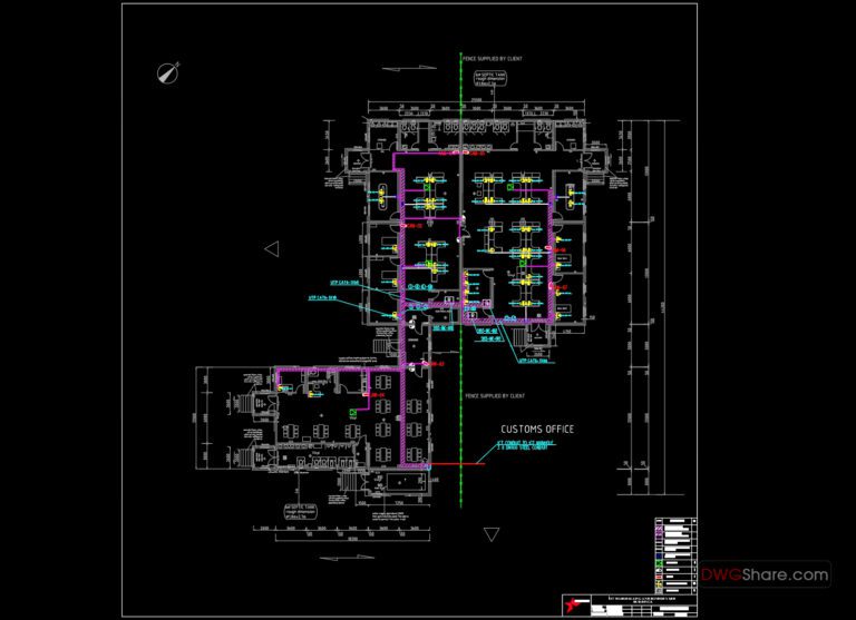 Custom House Network Plan AutoCAD File Free Download