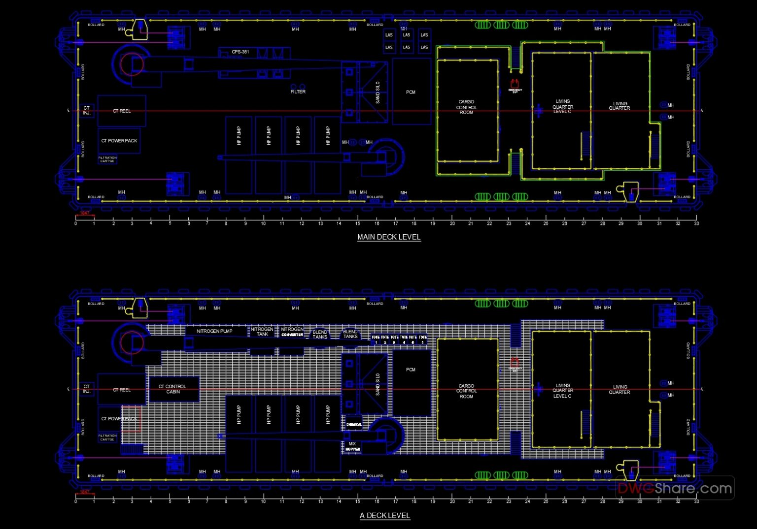 Deck House Construction Plans AutoCAD File Free Download