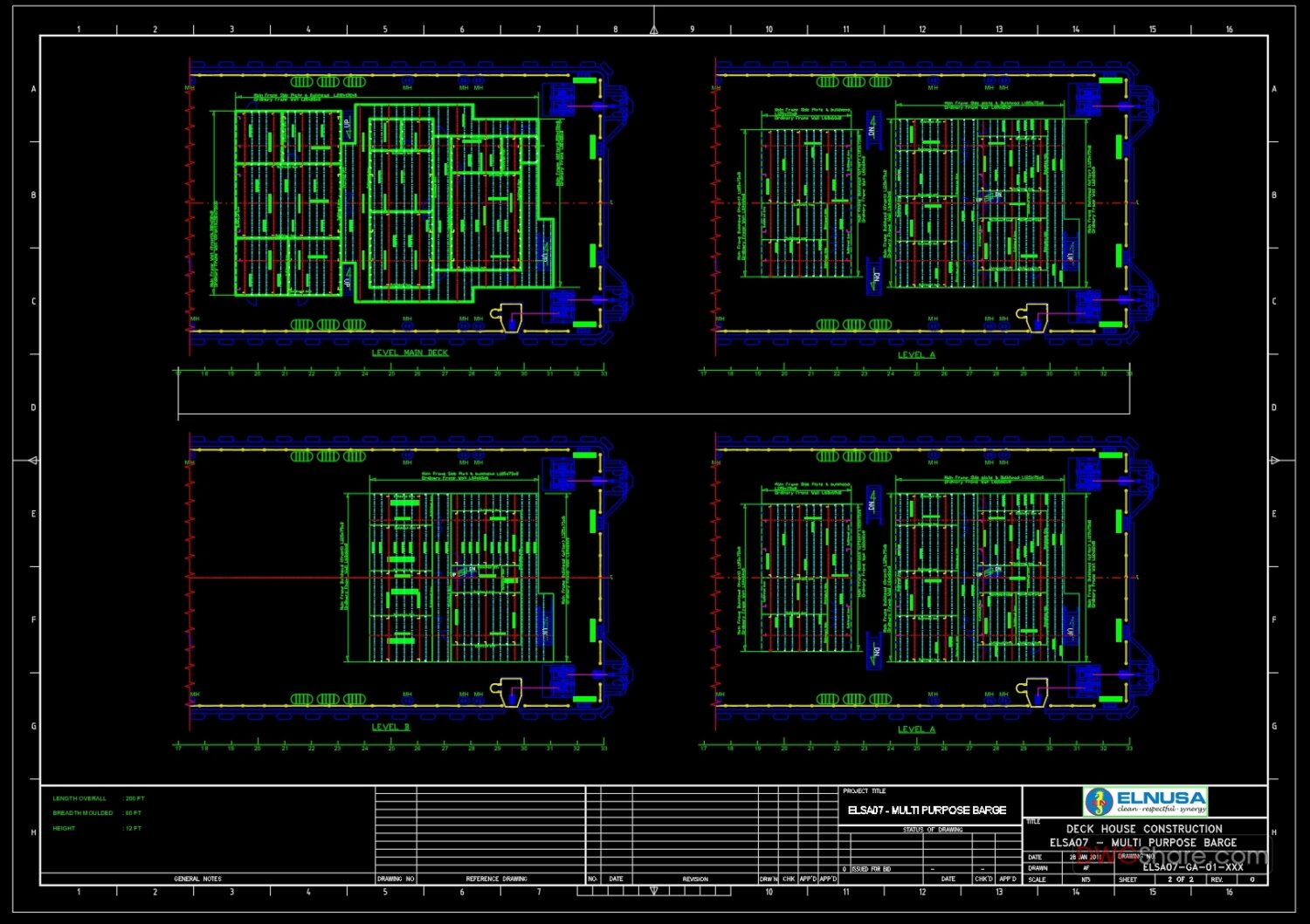 Deck House Construction Plans AutoCAD File Free Download
