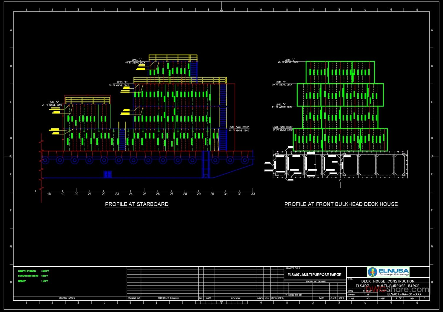 Deck House Construction Plans AutoCAD File Free Download