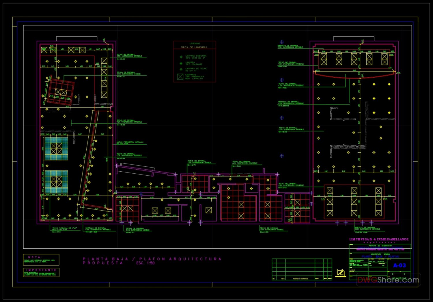 Experimental University Layout Plan AutoCAD File DWG