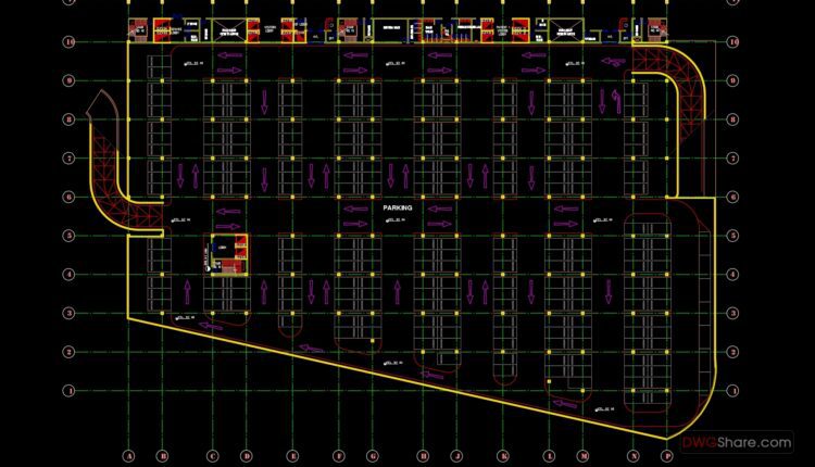Hospital Parking Layout Plan AutoCAD File DWG (2) - Free Cad Blocks, download DWG models for ...
