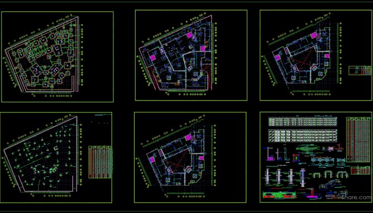 Hospital Reinforcement Layout Plan AutoCAD File DWG - Free Cad Blocks ...