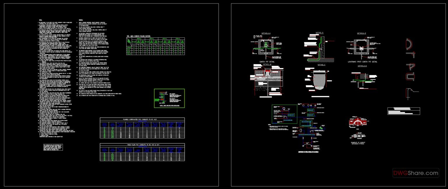 Mall Center Electrical Details AutoCAD File DWG