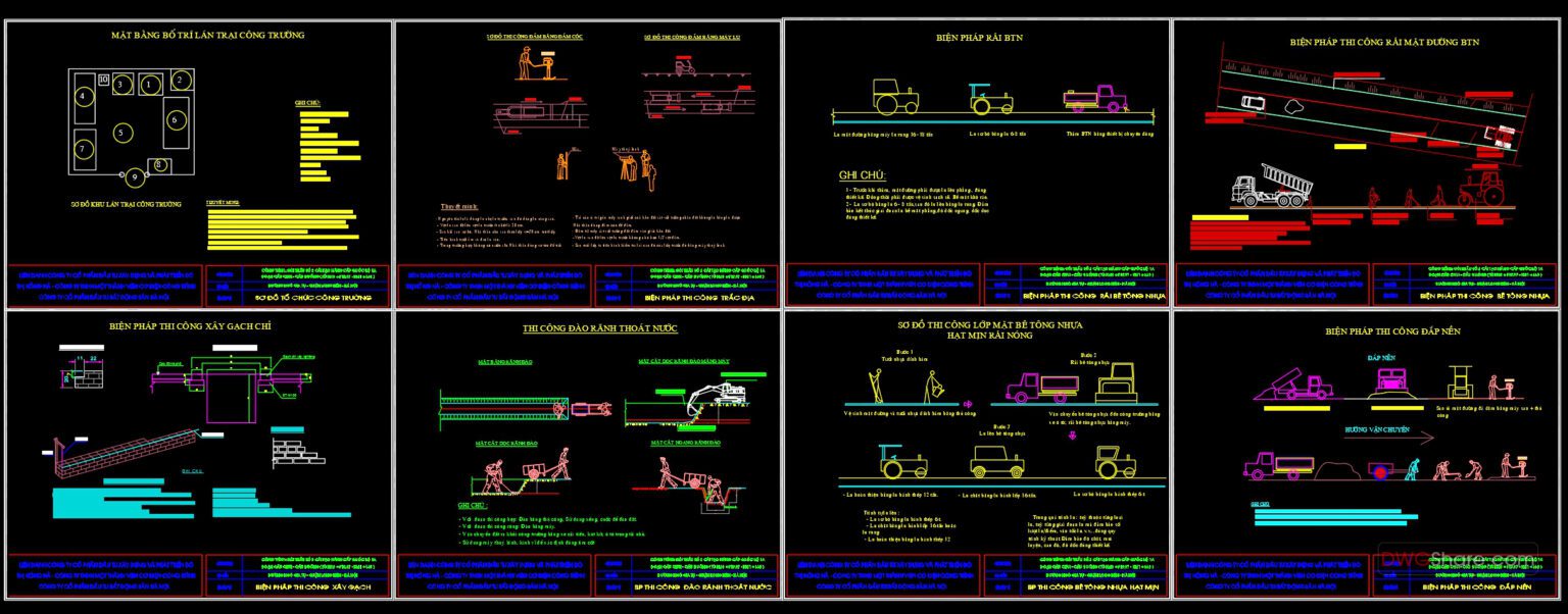 Road Construction Related Autocad Drawings and Specifications