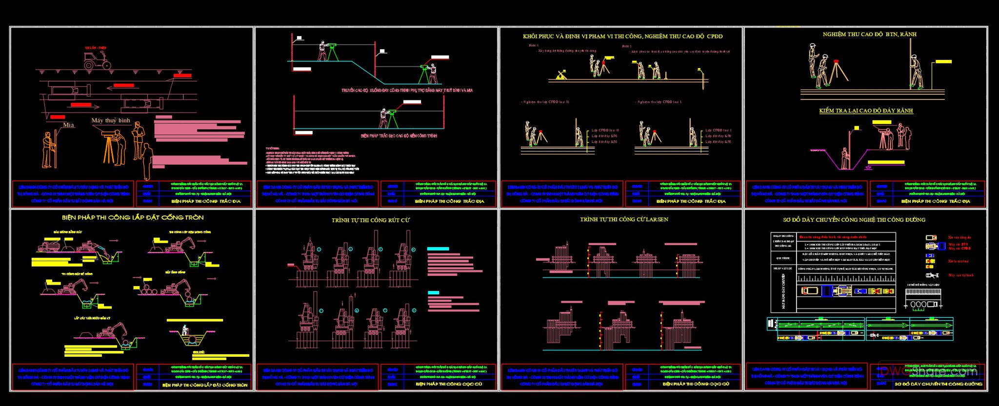 Road Construction Related Autocad Drawings and Specifications