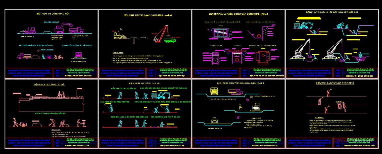 Road Construction Related Autocad Drawings and Specifications