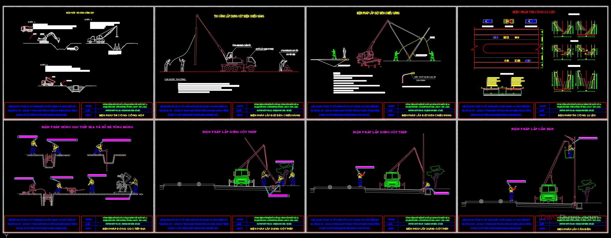 Road Construction Related Autocad Drawings and Specifications