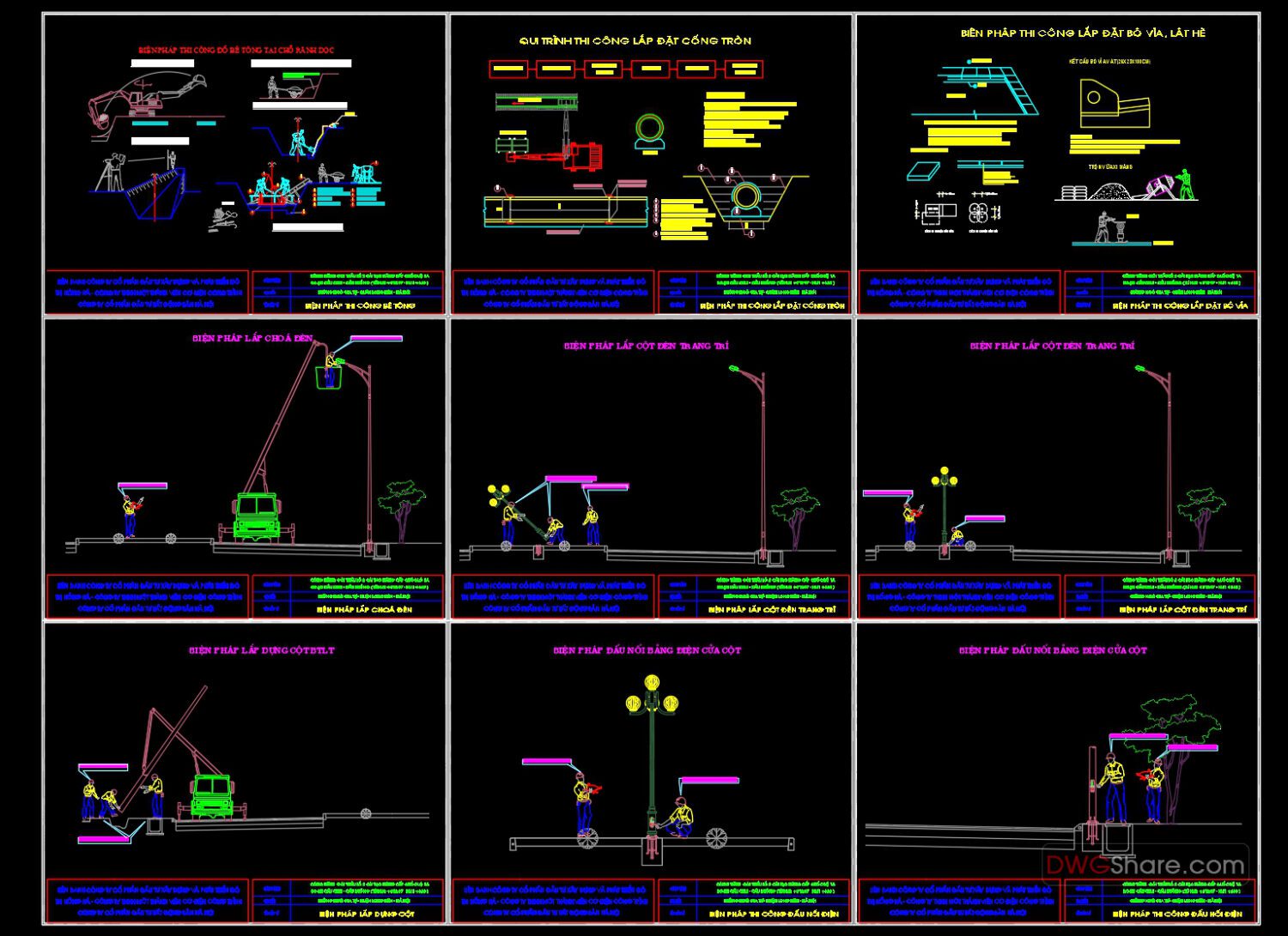 Road Construction Related Autocad Drawings and Specifications