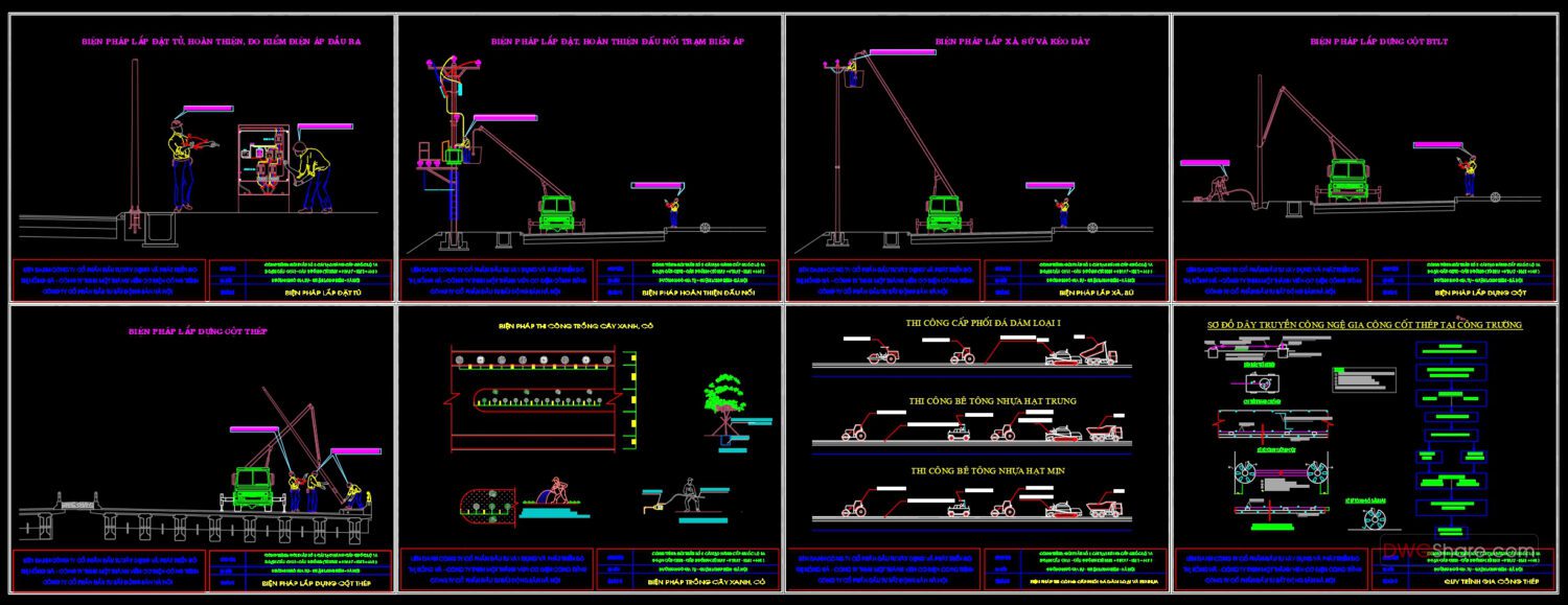 Road Construction Related Autocad Drawings and Specifications