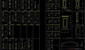 38.Autocad drawings of various types of bonsai trees