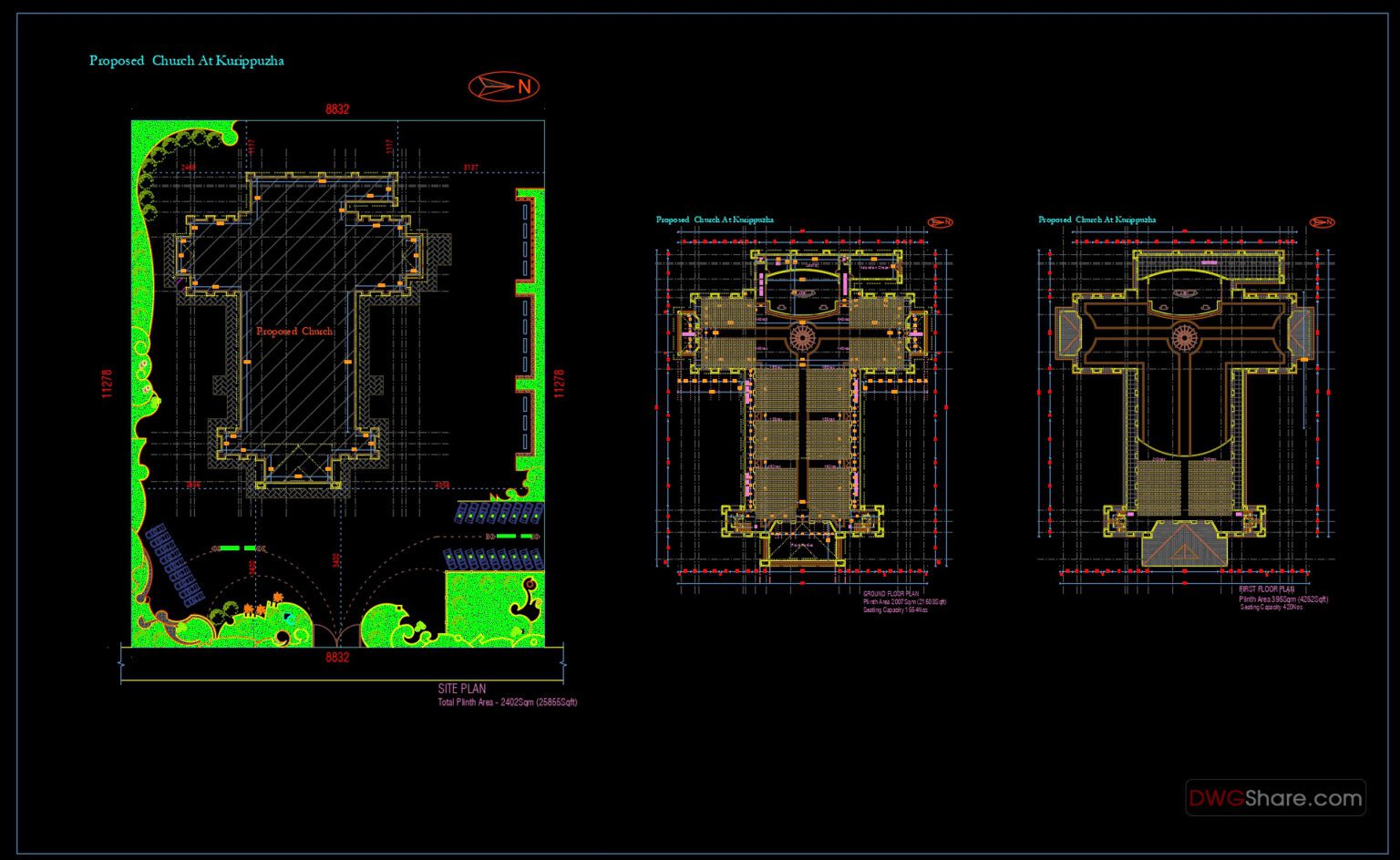 12.Mosque Layout Plan CAD