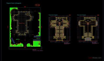 19.Wedding Hall Layout Plan and Elevations CAD