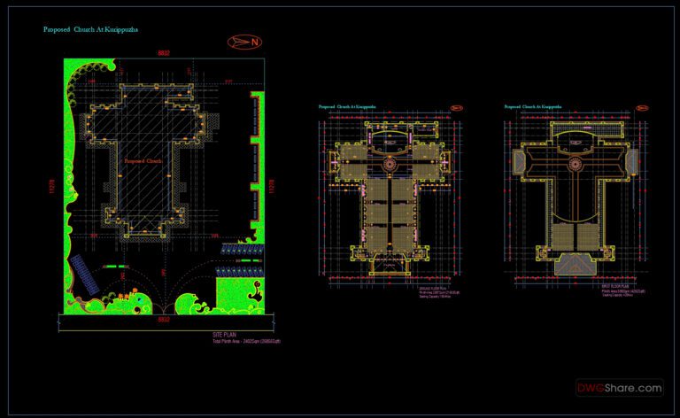 12.Mosque Layout Plan CAD