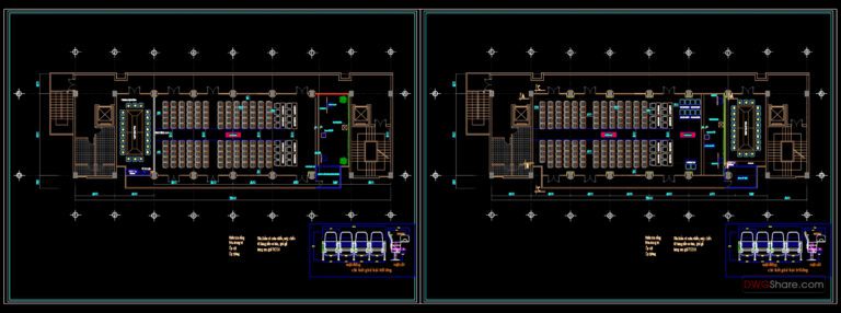 12.Multi function hall AutoCAD File DWG