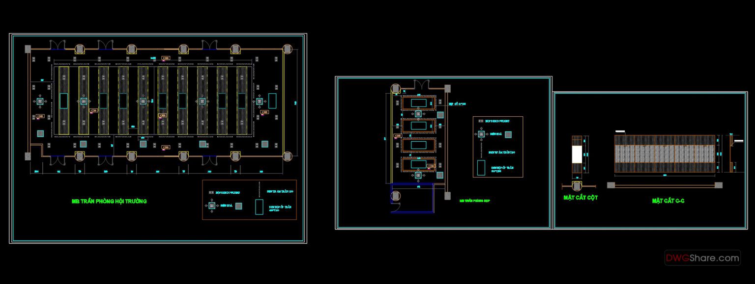 12.Multi function hall AutoCAD File DWG