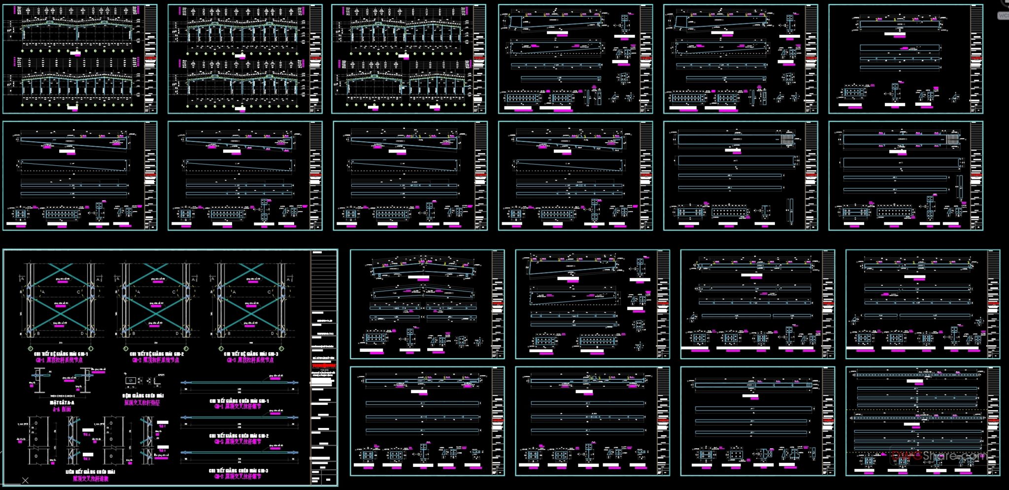 21.Steel Structure Design With All Elements Details CAD