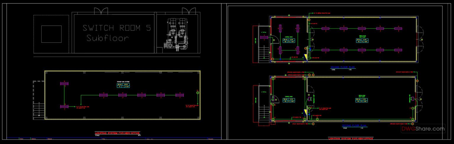 22.Factory Lighting Layout Plan Details Autocad