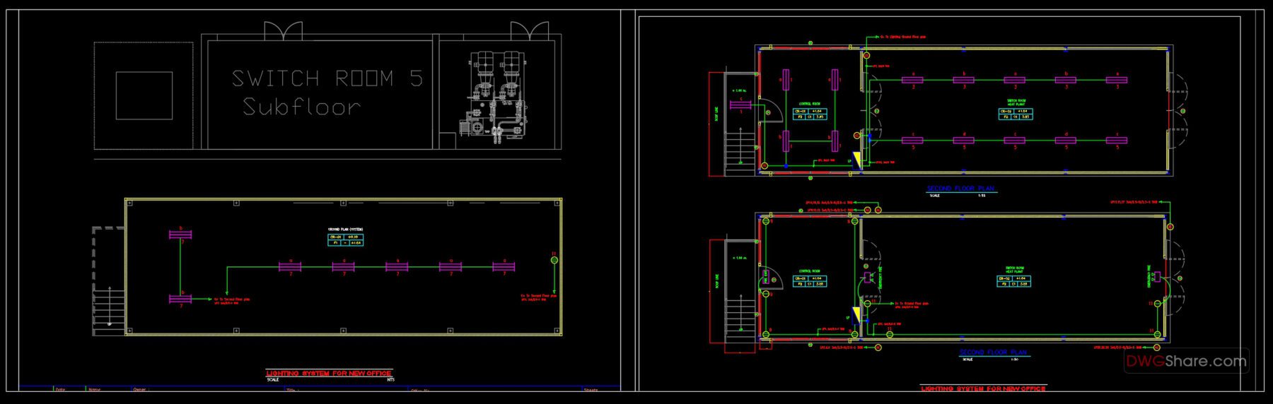 22.Factory Lighting Layout Plan Details Autocad