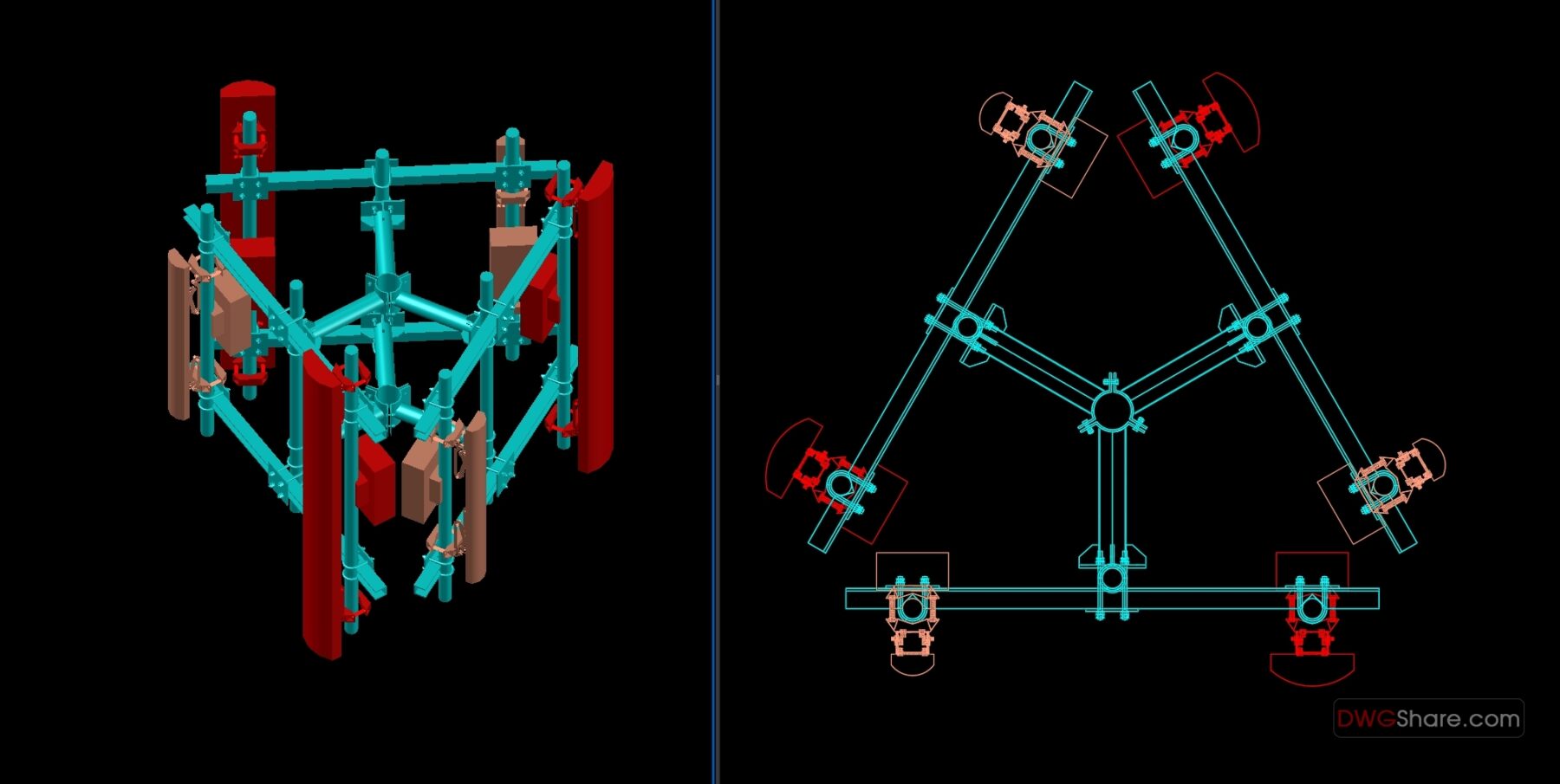 23.H-Frame Gantry 3D Model CAD | Free Cad Blocks, download DWG models ...
