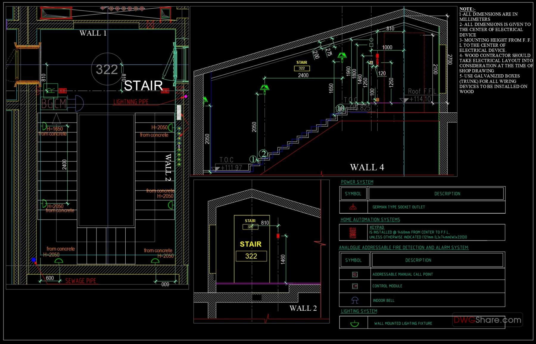 23.Staircase Electric Details CAD