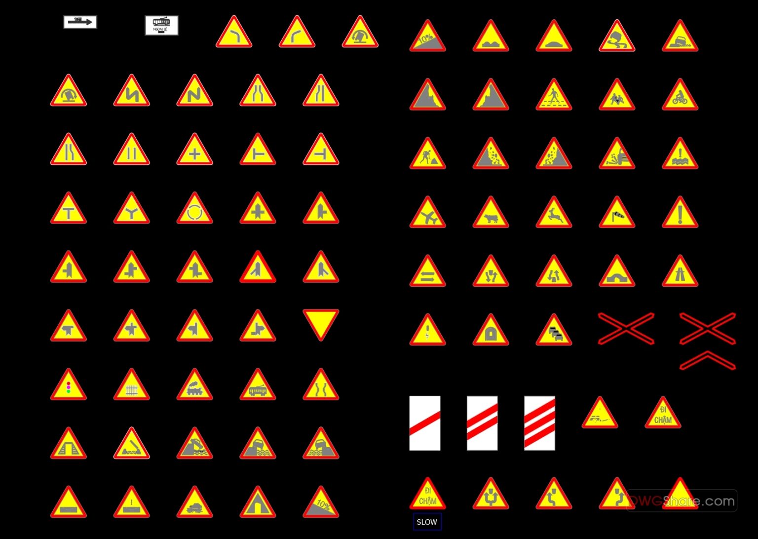 30.Cad Symbol Road Signs Traffic Manual free download