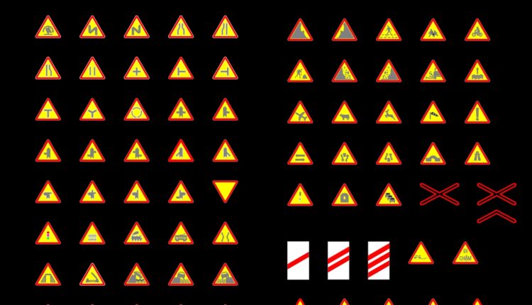 30.Cad Symbol Road Signs Traffic Manual free download - Free Cad Blocks ...