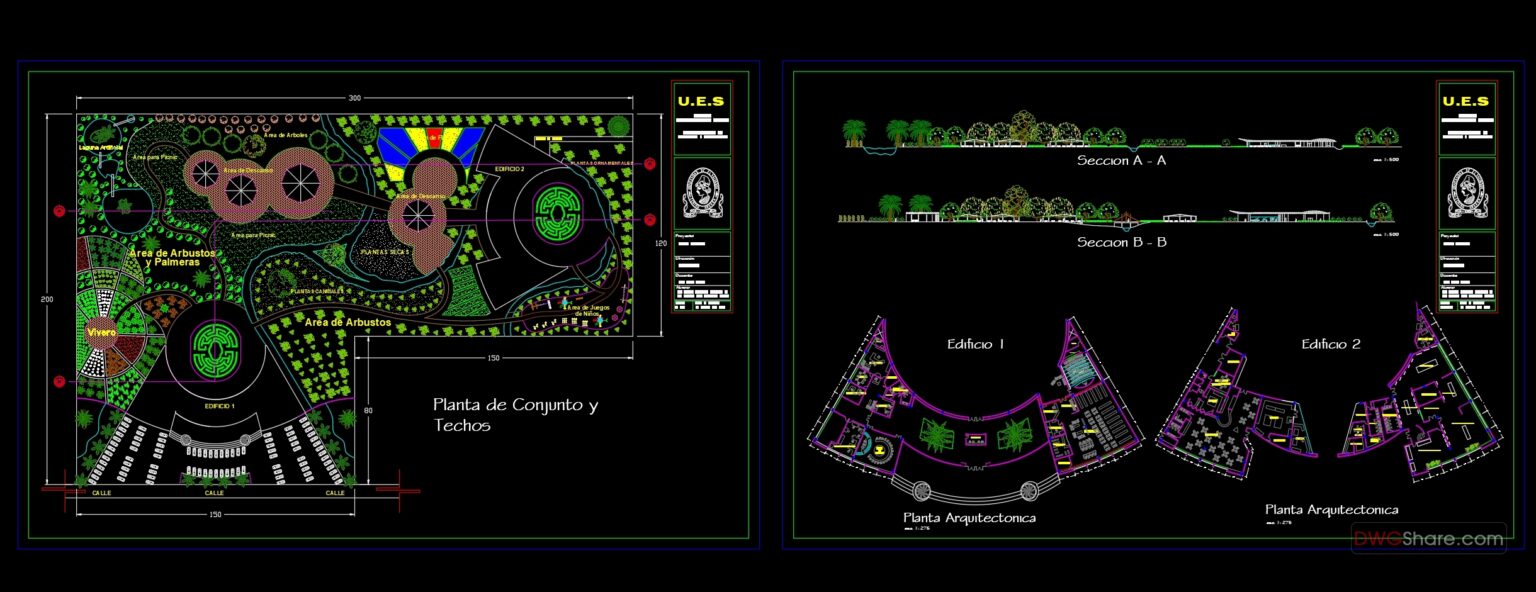 35.Botanical Park Workshop CAD | Free Cad Blocks, download DWG models ...