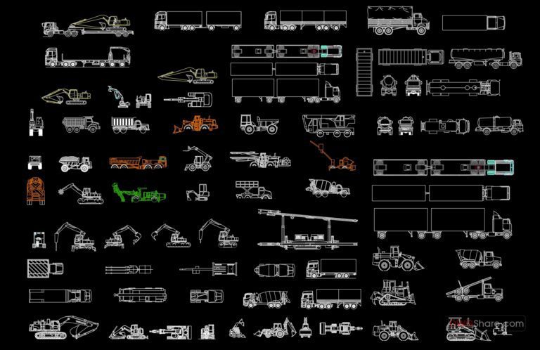35.Construction Machines | Free Cad Blocks, download DWG models for ...