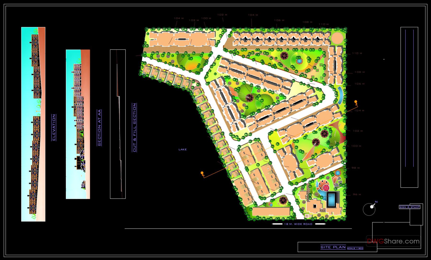 36.Housing Project General Plan CAD