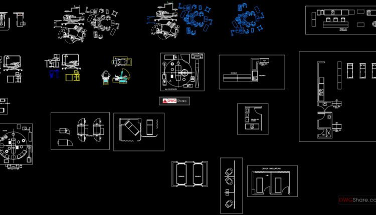 38.Medical Furniture and Equipment Blocks - Free Cad Blocks, download ...