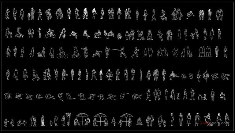 38.People mega pack free AutoCAD drawings