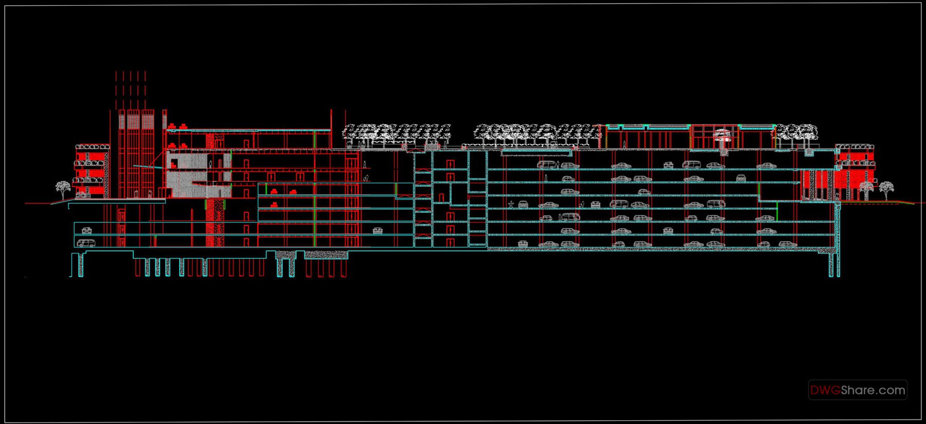 39.Multistorey Car Park Elevation Details CAD
