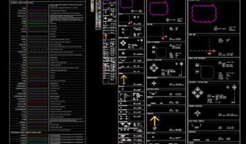 78.Flag Pole Elevation and Sections Details Autocad file