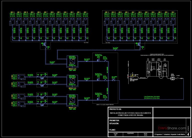 72.Solar Photovoltaic AutoCAD Blocks
