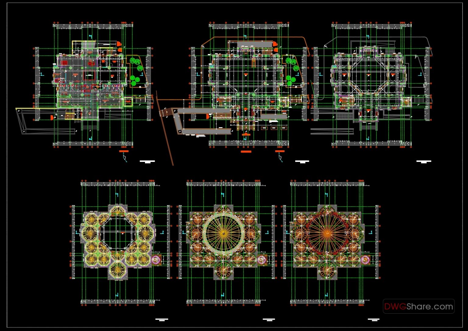 8.Mosque Architectural Detail in AutoCAD download
