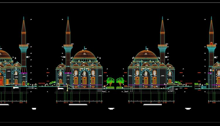 8.Mosque Architectural Detail in AutoCAD download - Free Cad Blocks ...