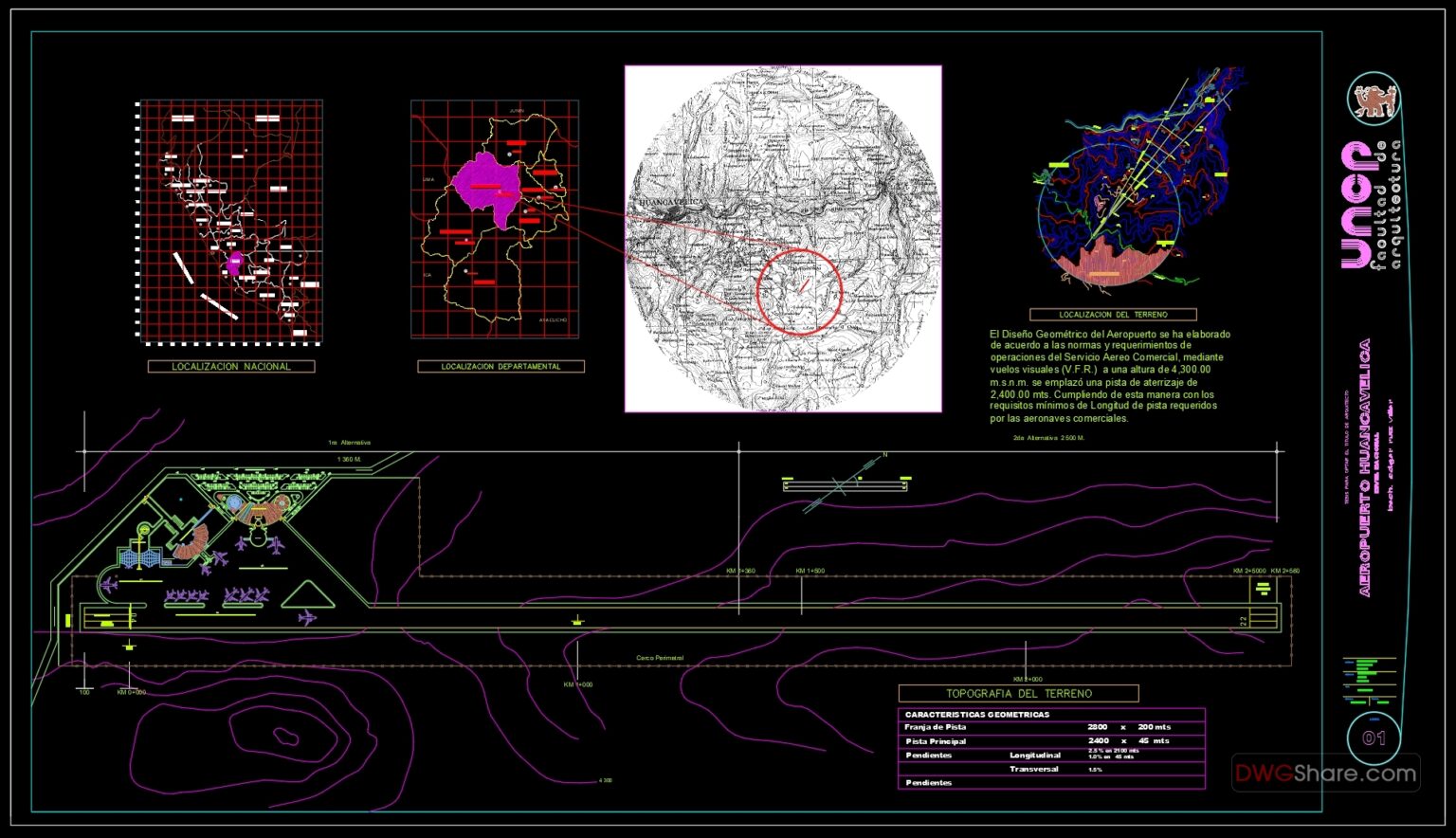 Airport Location Plan Autocad DWG File