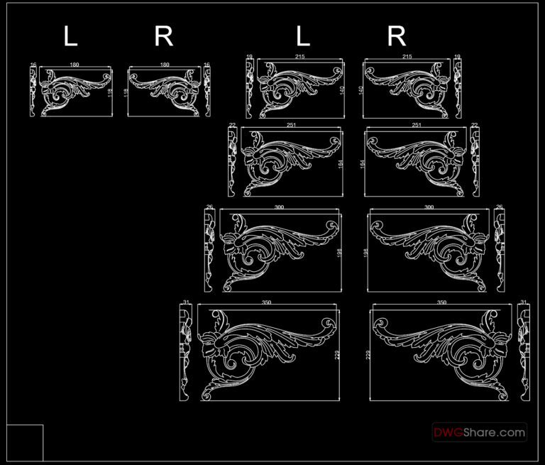 All Wood carving autocad files Free Download
