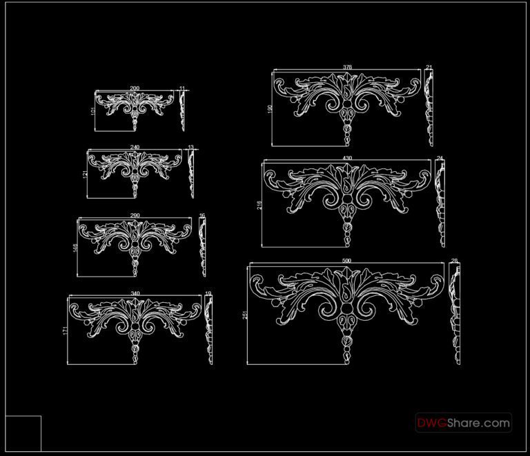 All Wood carving autocad files Free Download