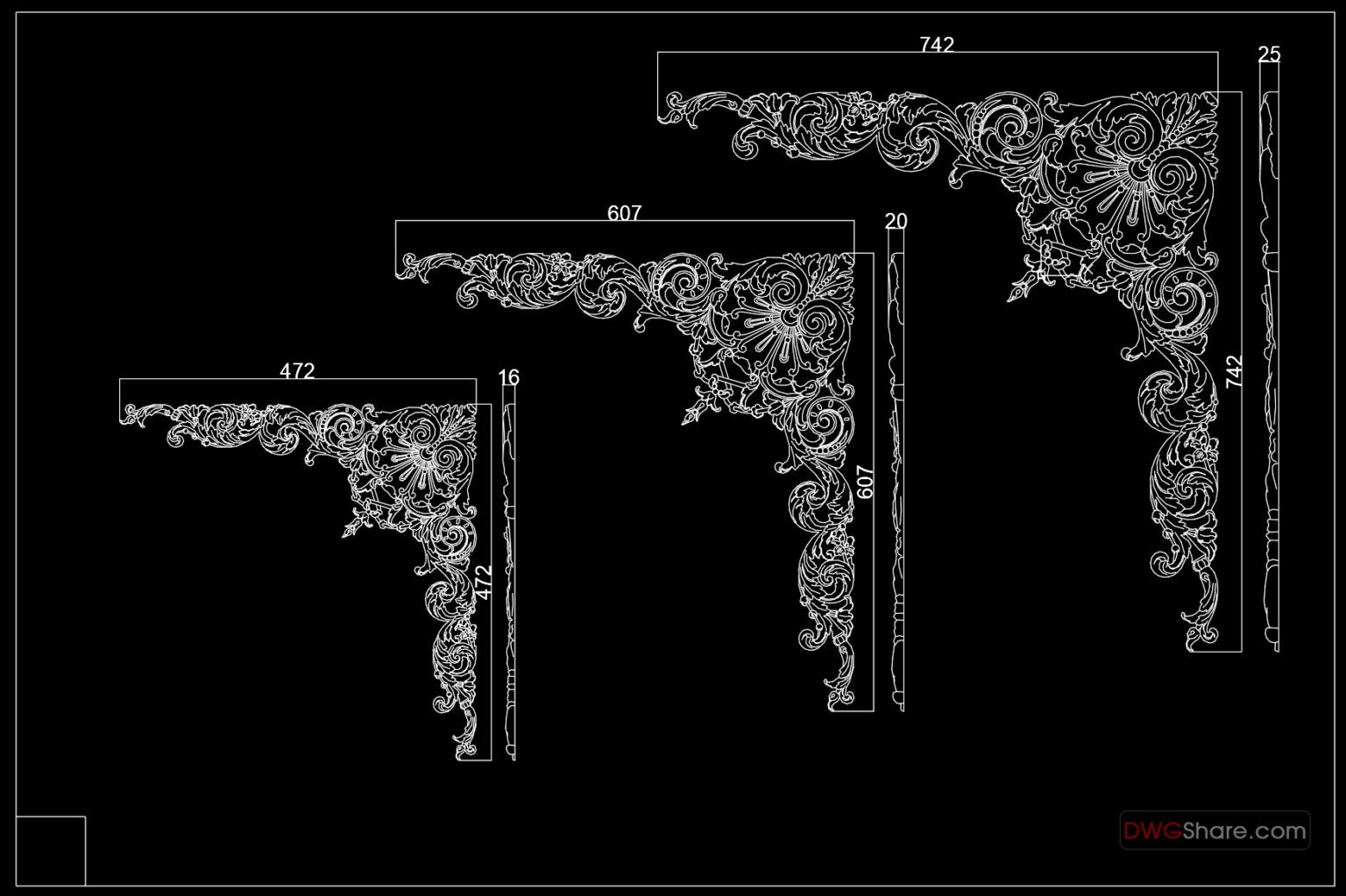 All Wood carving autocad files Free Download
