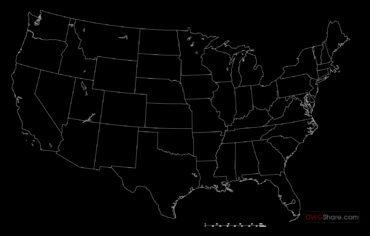 America united states map AutoCAD File Download