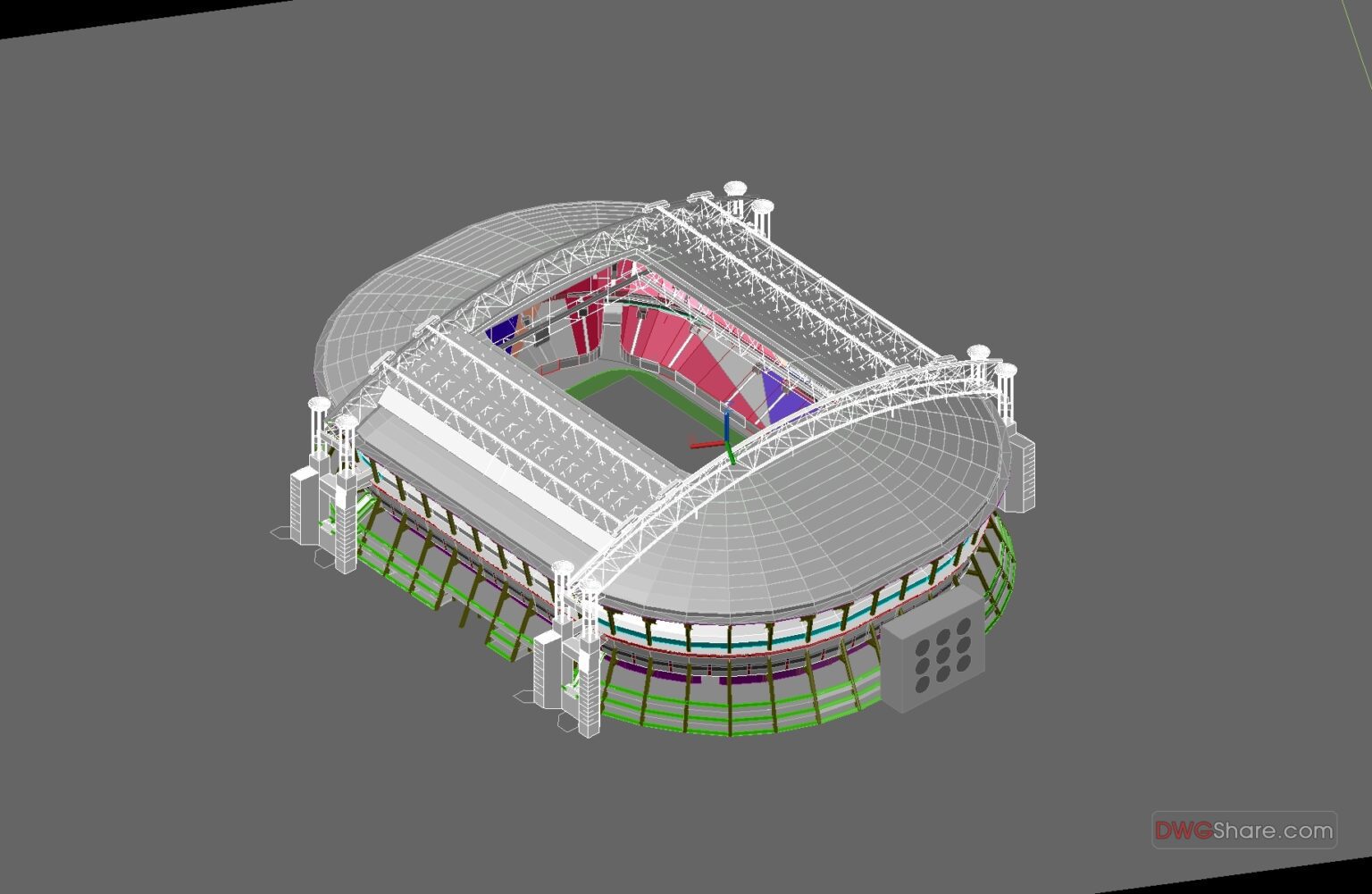 Amsterdam Arena Stadium Free 3D Drawing Download