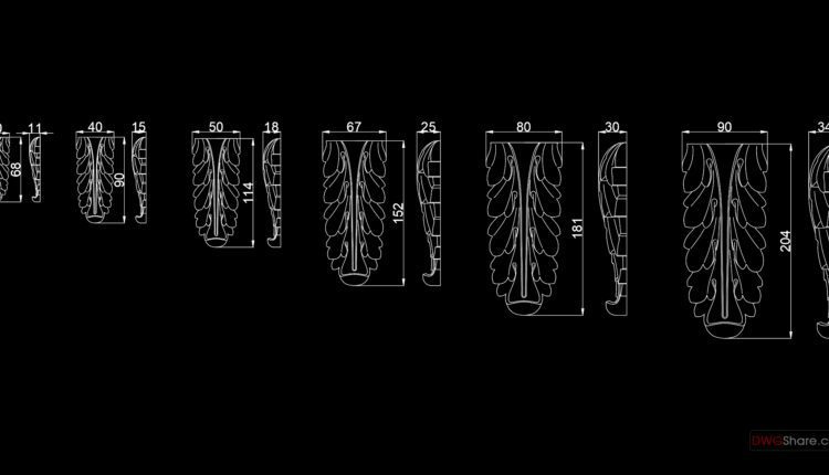 Appliques and onlays Cad Blocks Free Download (2) - Free Cad Blocks ...