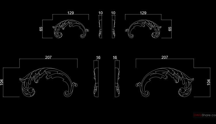 Appliques and onlays Cad Blocks Free Download (5) - Free Cad Blocks ...