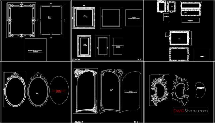 Carved Frames Cad Blocks Free Download - Free Cad Blocks, download DWG ...