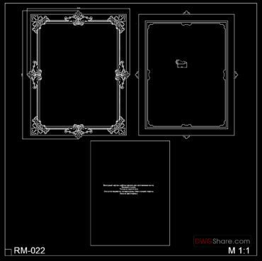 Carved Frames Cad Blocks Free Download
