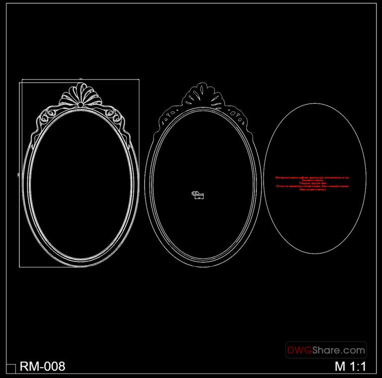 Carved Frames Cad Blocks Free Download